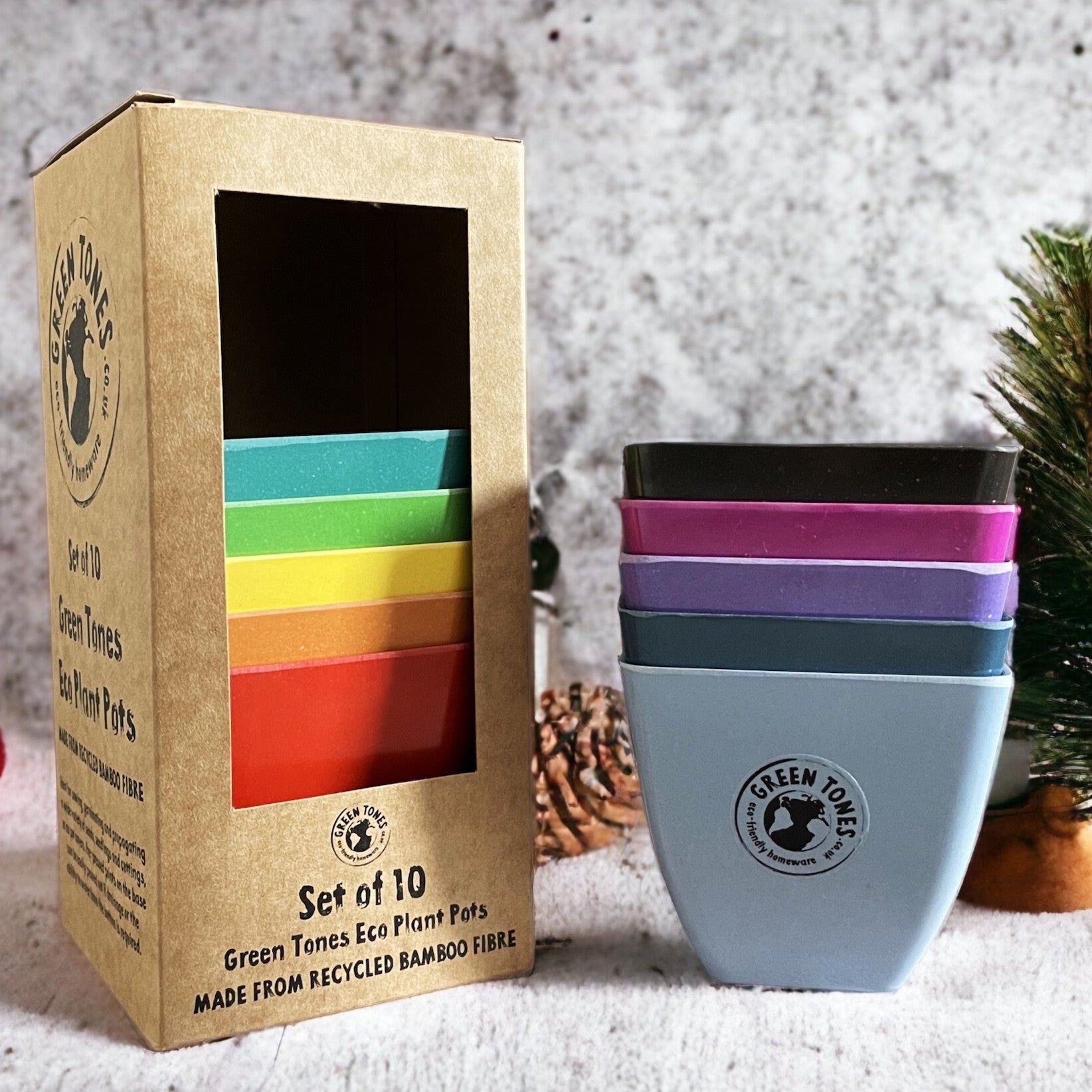 Green Tones | Recycled Picnicware & Eco Grow Pots