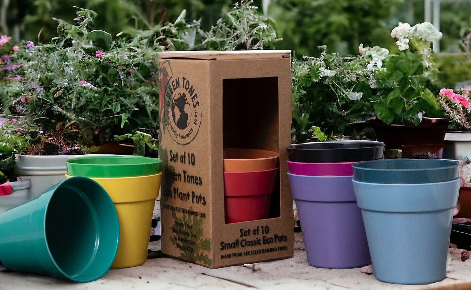 Green Tones | Recycled Picnicware & Eco Grow Pots